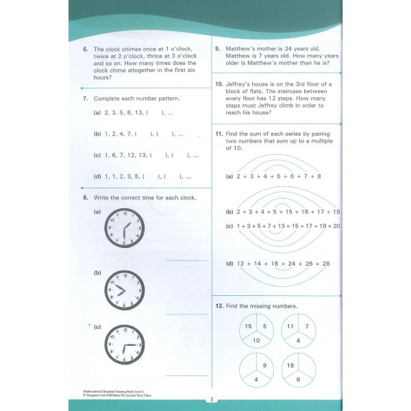 Level 1 Math Olympiad Training Book