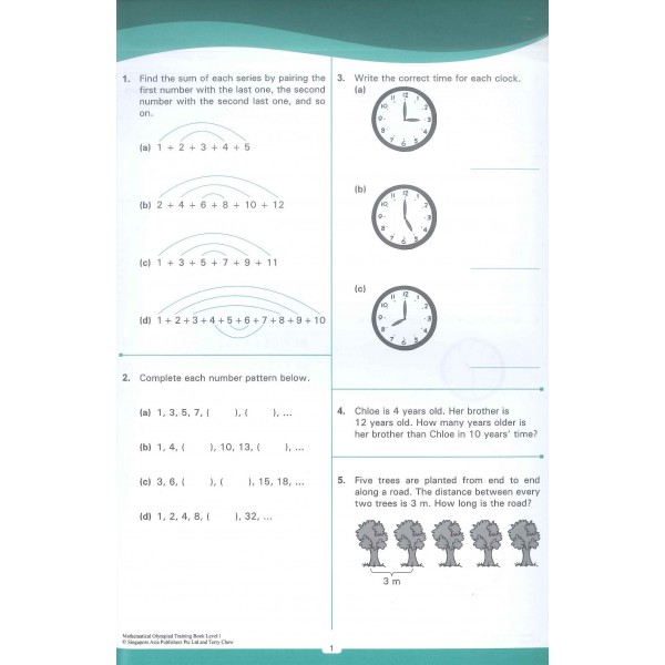 Level 1 Math Olympiad Training Book