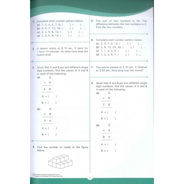 Level 2 Math Olympiad Training Book