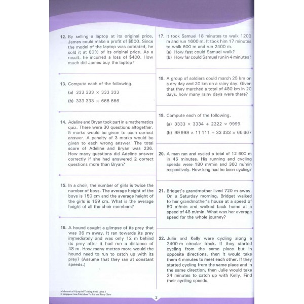 Level 5 Math Olympiad Training Book