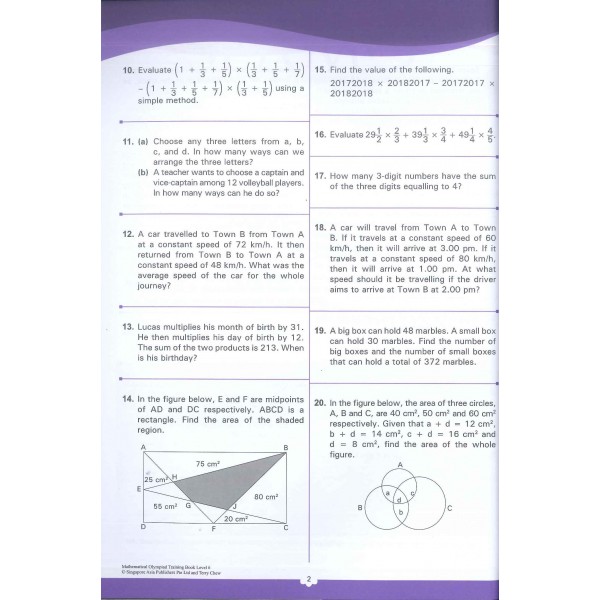 Level 6 Math Olympiad Training Book